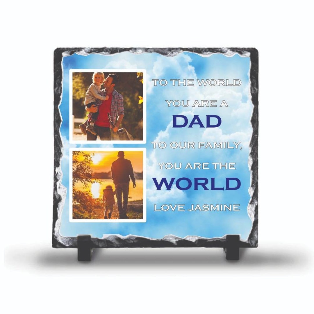 Personalised Fathers Day Print Rockslate | Fathers Day Gift Idea - Etsy