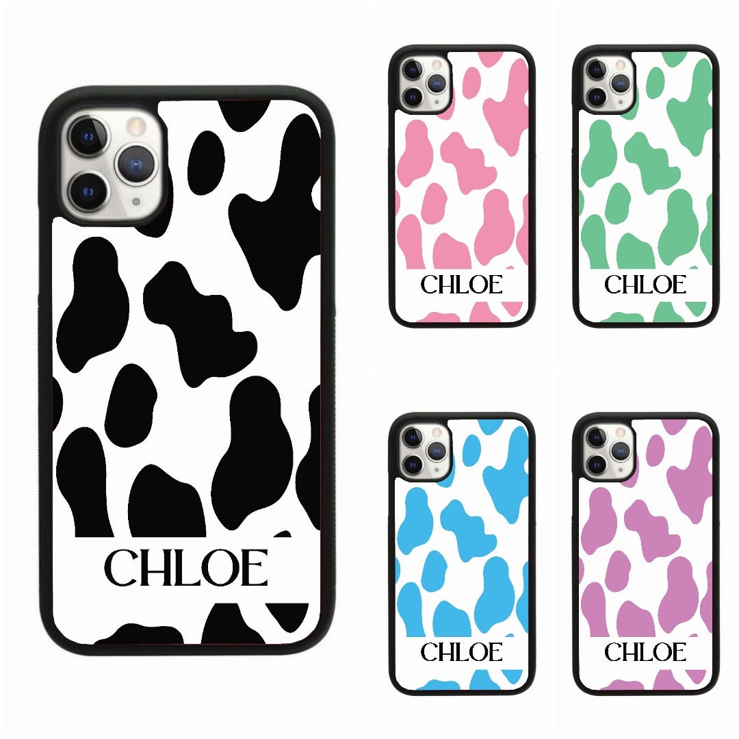 Personalised Cow Print Case - Etsy