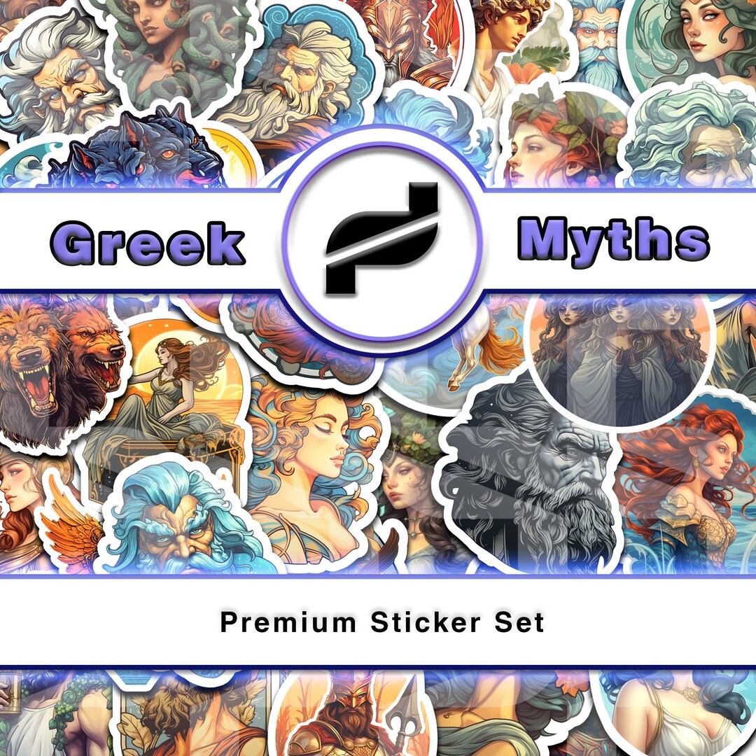 10 Cool Greek Gods Random Art Styles Colors Sticker Lot Fun Pack ...