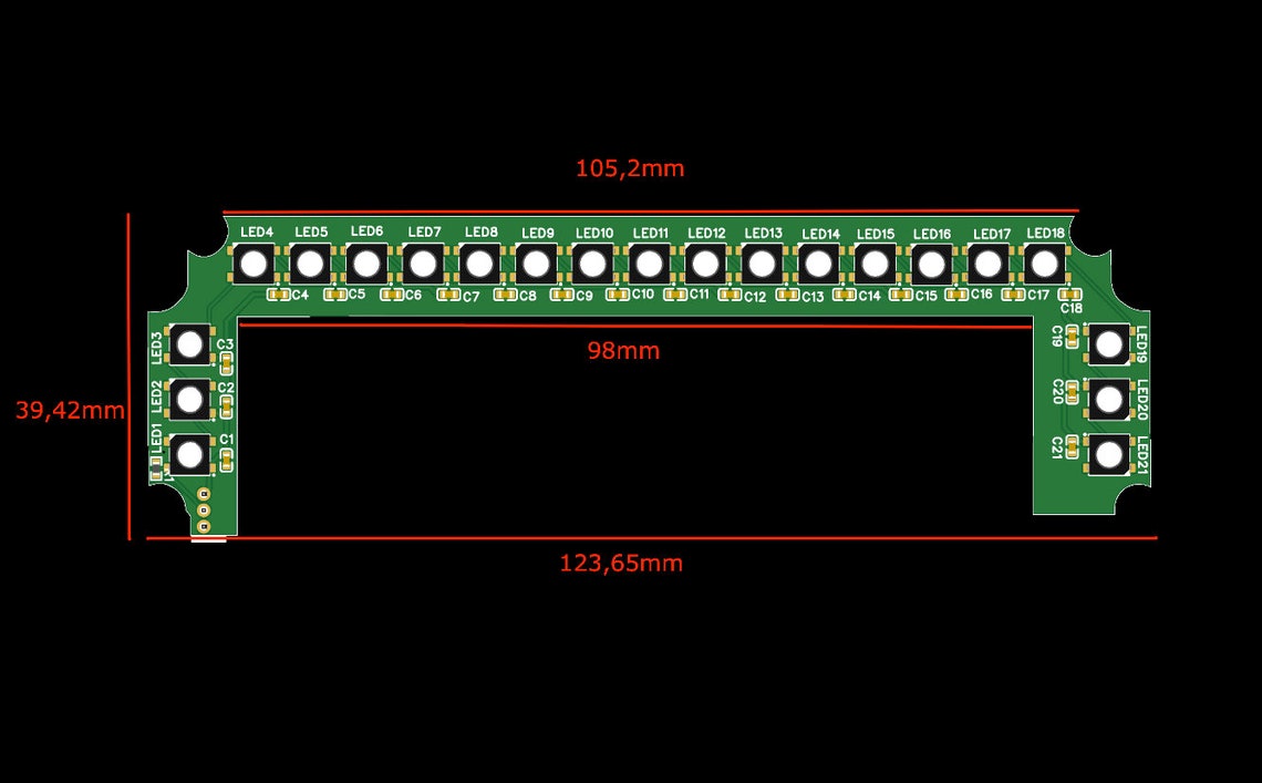 PCB RGB Rpm Lights for Mercedes F1 Steering Wheel DIY - Etsy