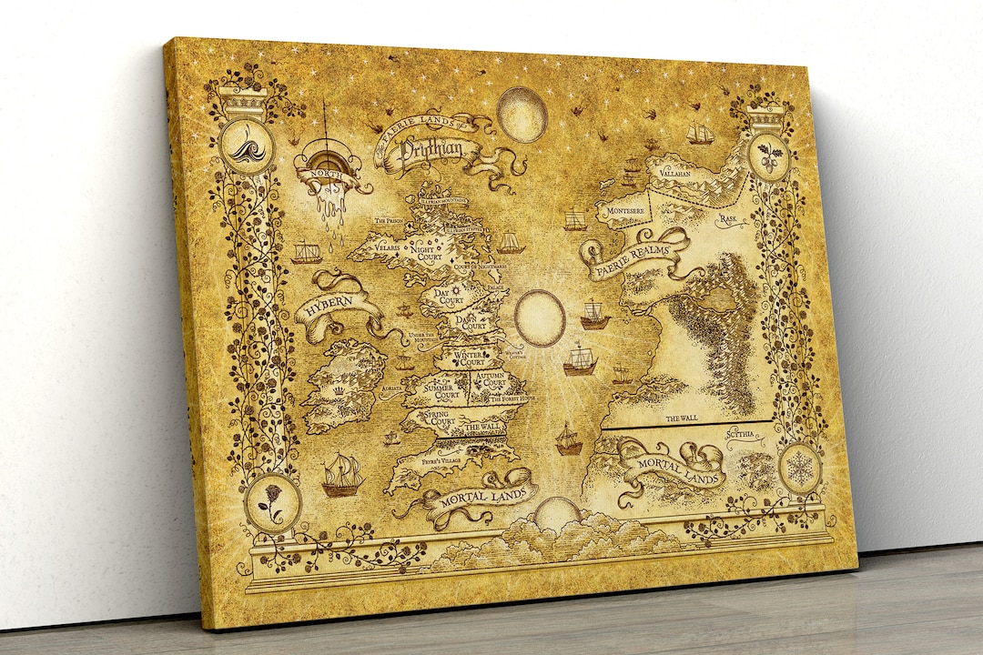 ACOTAR World Map From the Court of Thorns and Roses Series Written by ...