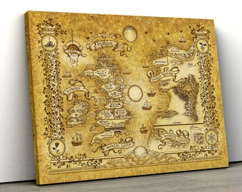 ACOTAR World High Quality Map From the Court of Thorns and Roses Series ...