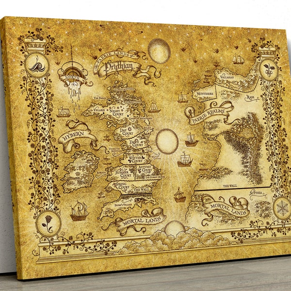 Sarah J Maas Acotar Map - Etsy