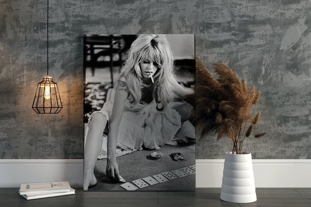 Brigitte Bardot Playing Cards 1965 Canvas Wall Art Print,french Wall ...