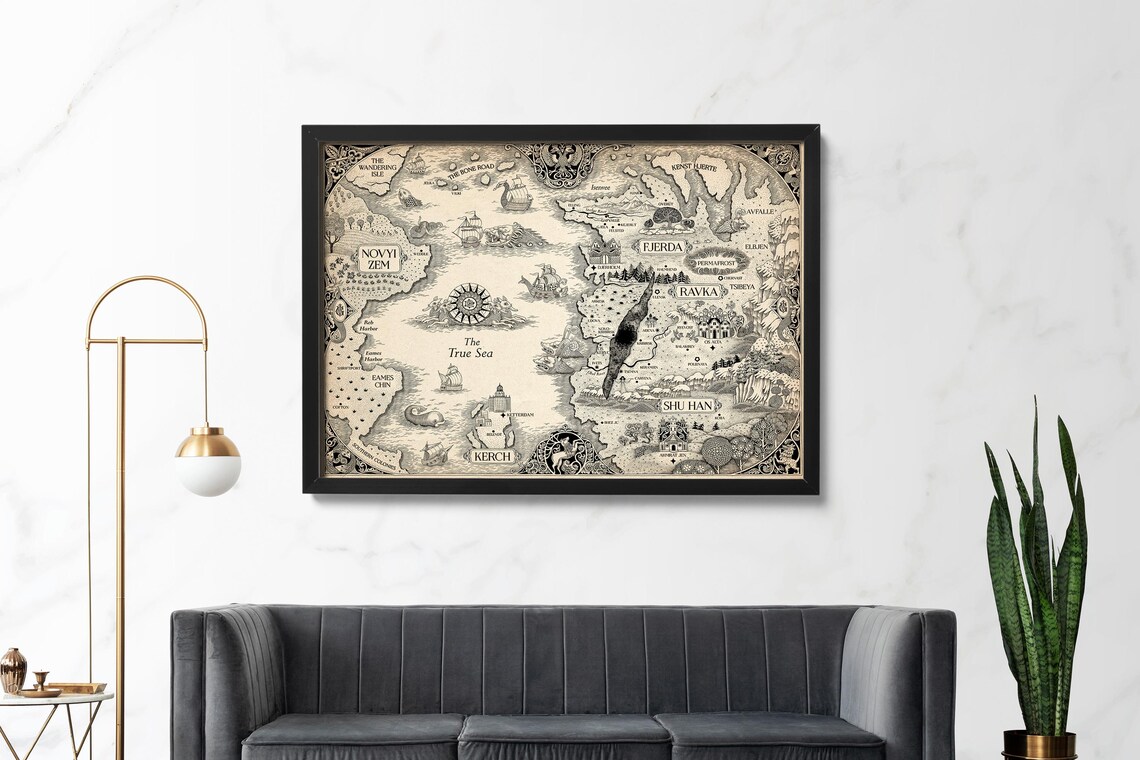 Map of the Grishaverse , Grisha Trilogy Map Scroll, Shadow and Bone ...