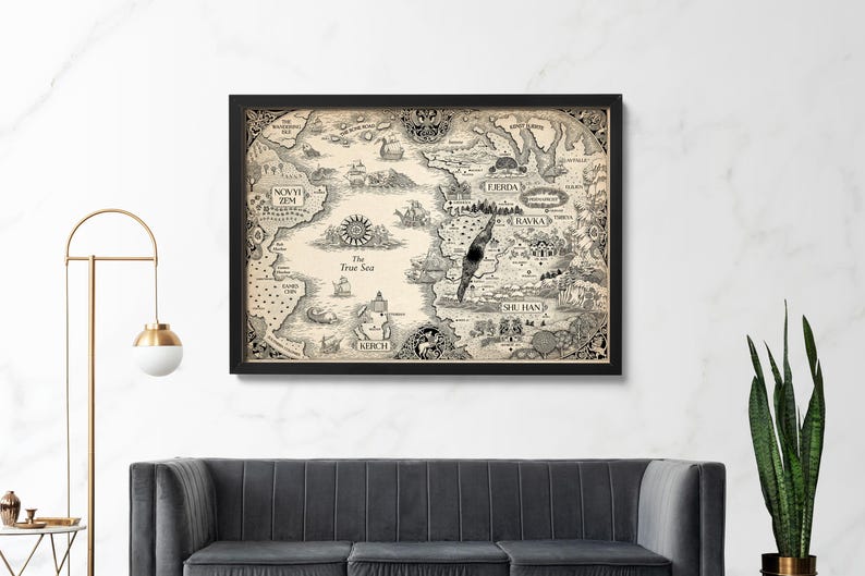 Map of the Grishaverse , Grisha Trilogy Map Scroll, Shadow and Bone ...