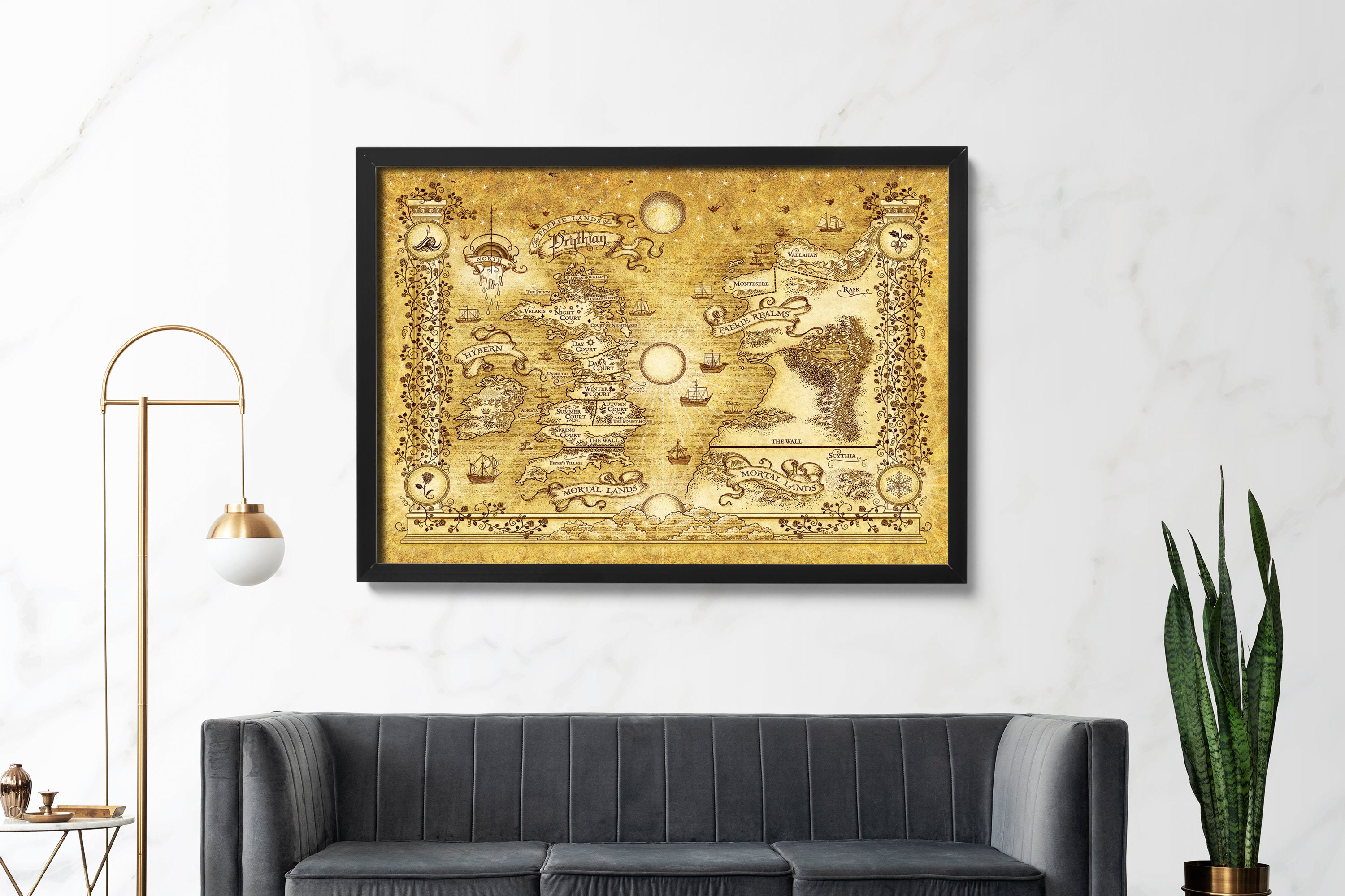 ACOTAR World Map From the Court of Thorns and Roses Series Written by ...