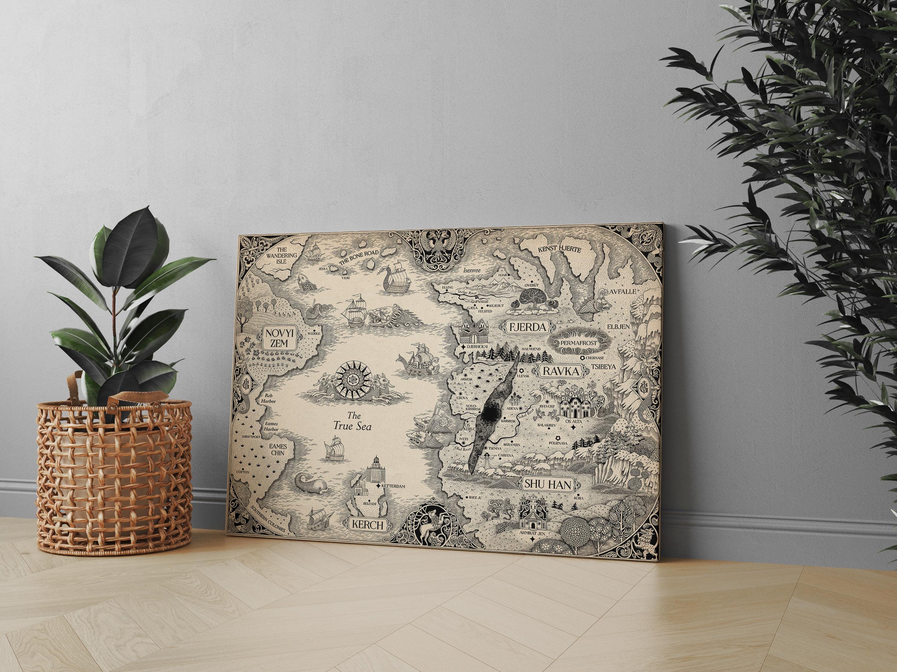 Map of the Grishaverse , Grisha Trilogy Map Scroll, Shadow and Bone ...