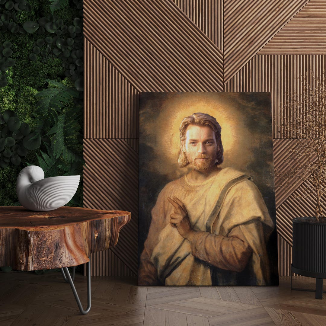 Space Jesus Inspired by Hofmann's,ewan Mcgregor,high Quality Print,obi ...