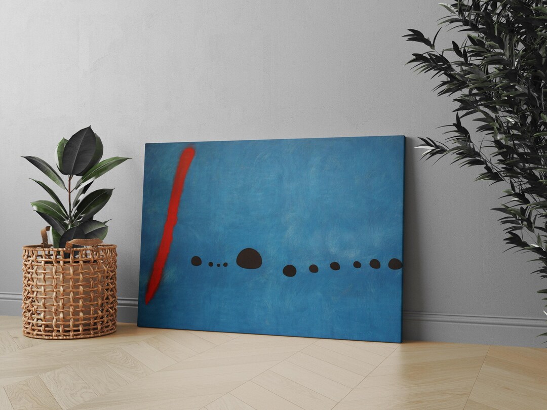 Framed Joan Miro Blue II Canvas Print Bleu 2,museum of Modern Art ...