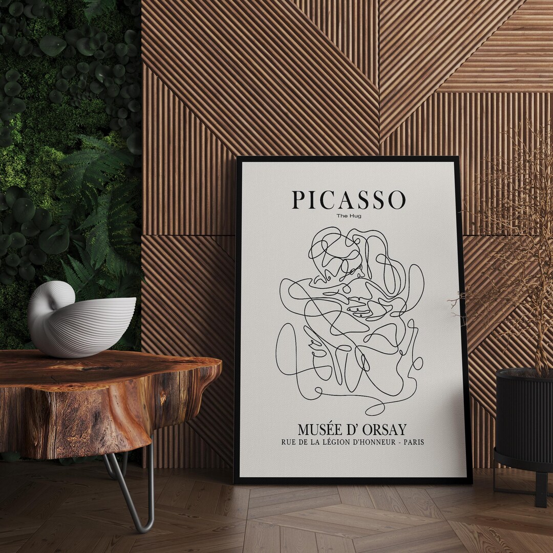 The Hug Poster Pablo Picasso, Picasso Abstract Line Art Print, Mid ...