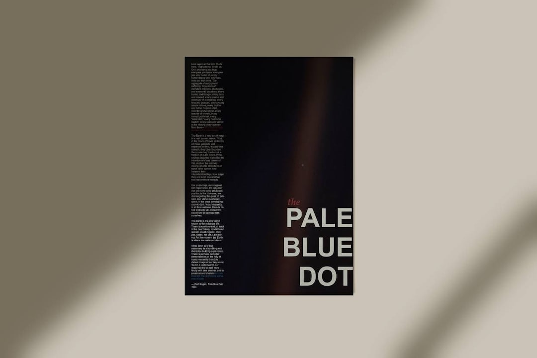 Pale Blue Dot Poster - Etsy