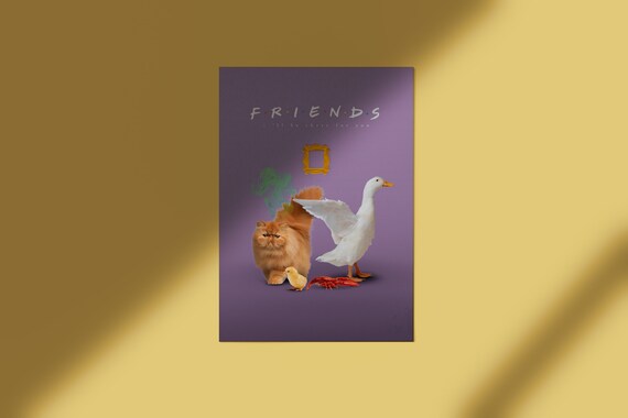 Friends Fan Made Poster Digital Artwork FRIENDS Lobster | Etsy