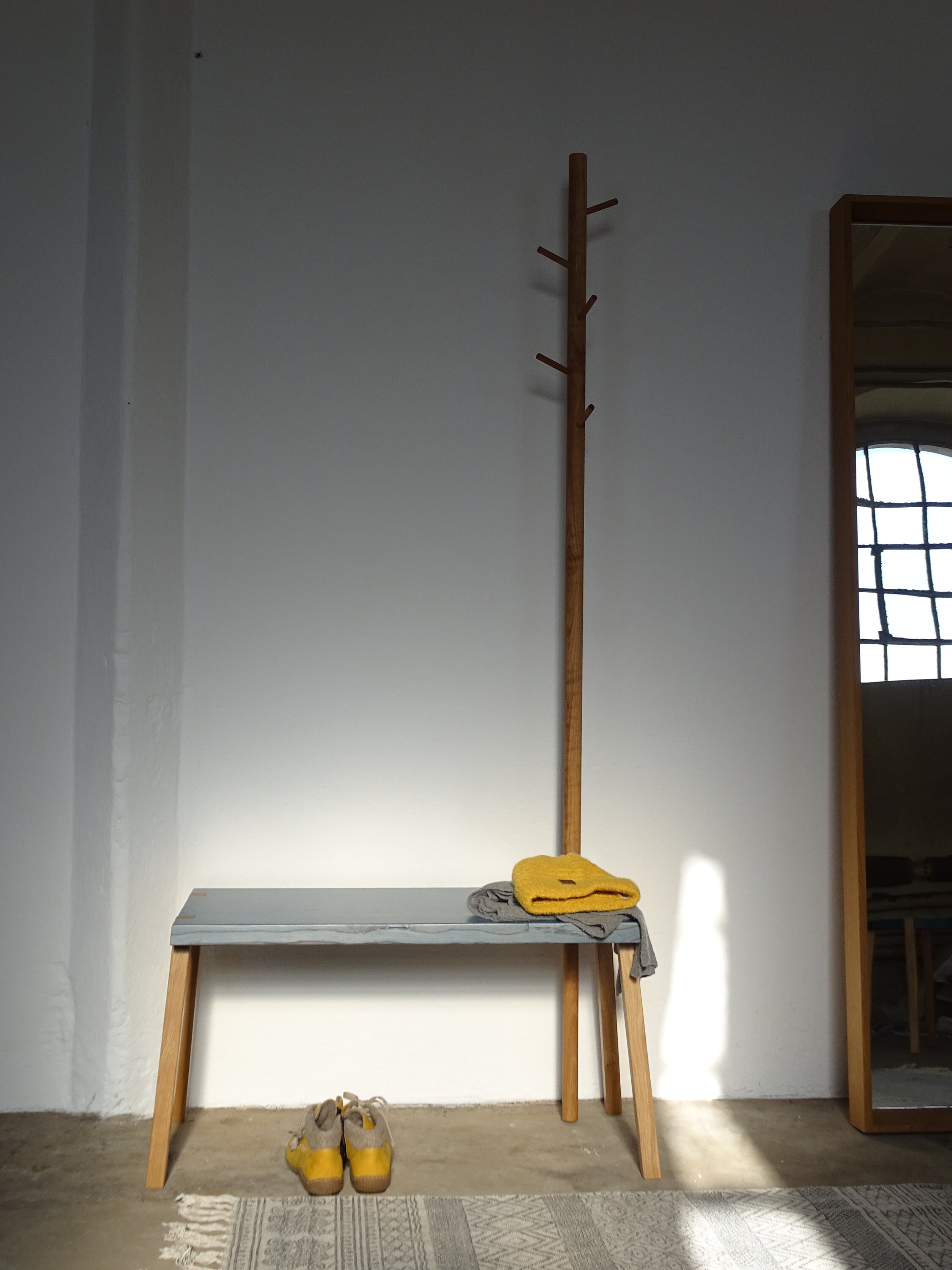 Solid Wood Wardrobe Bench 'hanger Rail' - Etsy