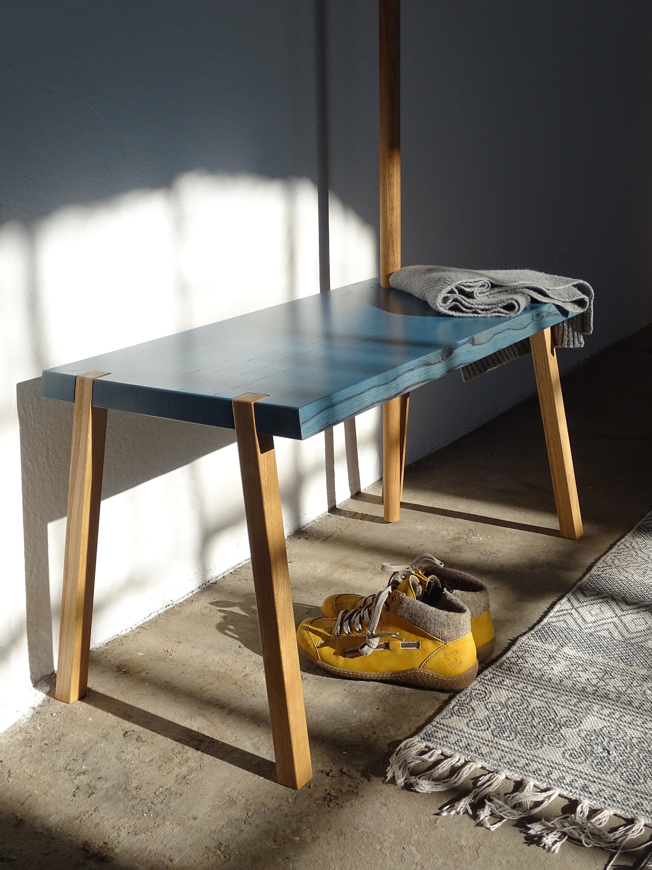 Solid Wood Wardrobe Bench 'hanger Rail' - Etsy