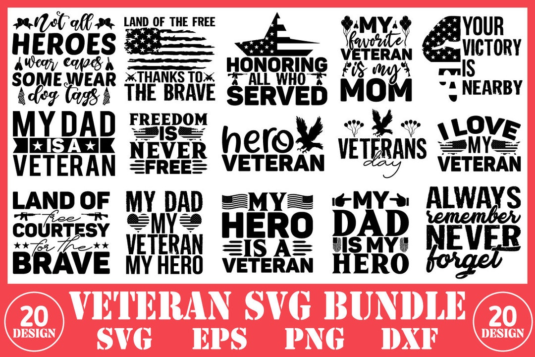 Veteran Svg Bundle, Military Svg Bundle, Patriotic Svg, Army Veteran ...