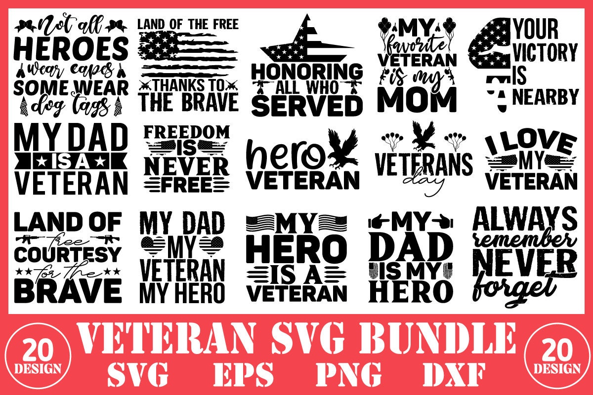Veteran Svg Bundle, Military Svg Bundle, Patriotic Svg, Army Veteran ...