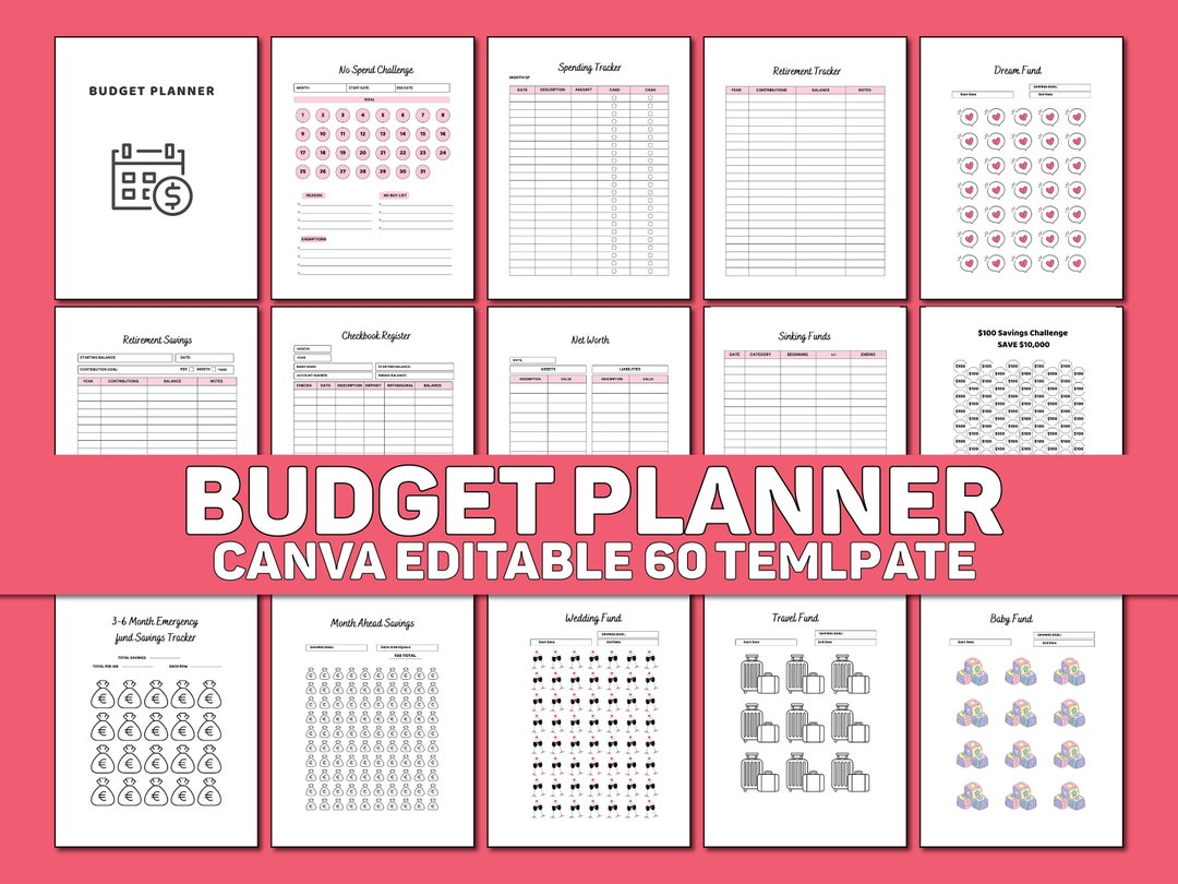Editable Budget Planner Bundle | Digital PDF, Fillable | Budget Tracker ...
