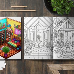 90+ Pocket Room, Coloring Book, Digital Coloring, Relaxing Book, Stress ...