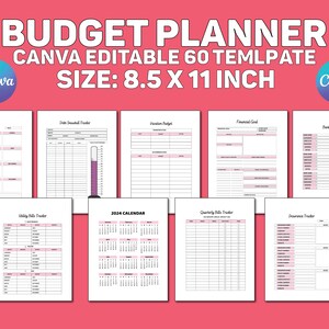 Editable Budget Planner Bundle | Digital PDF, Fillable | Budget Tracker ...