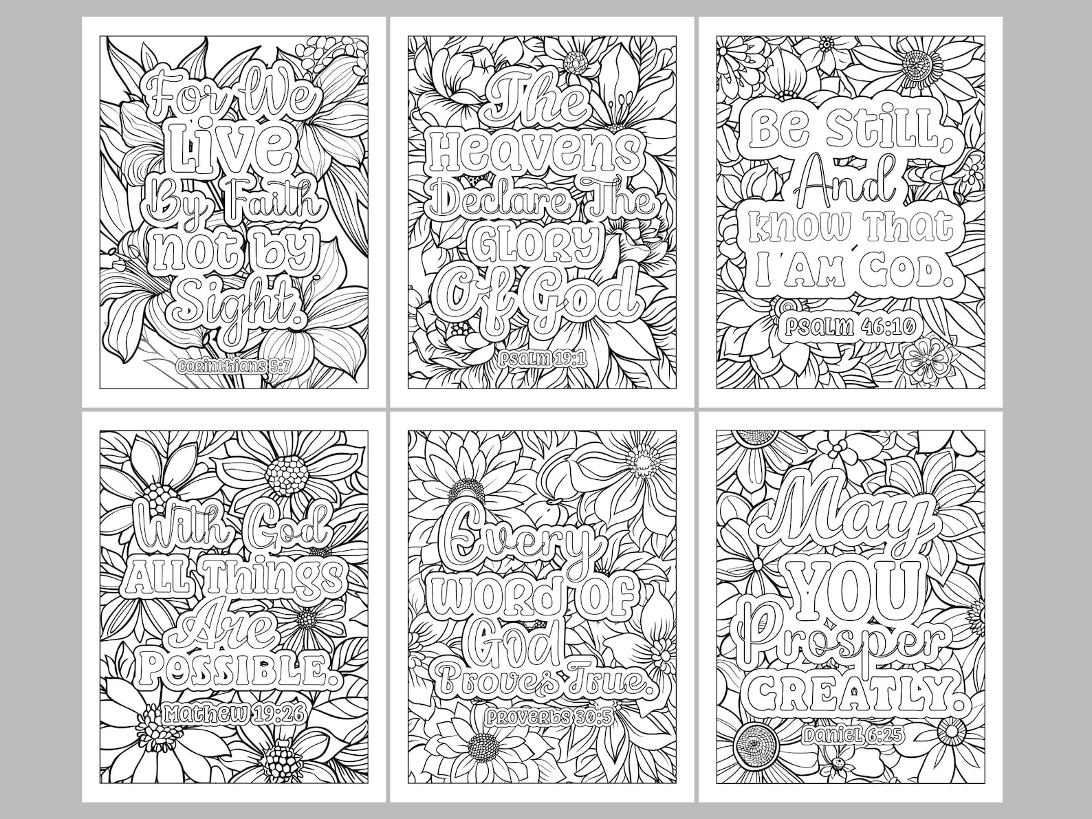Scripture Coloring Pages, Faith Based Coloring Book, Bible Verse ...