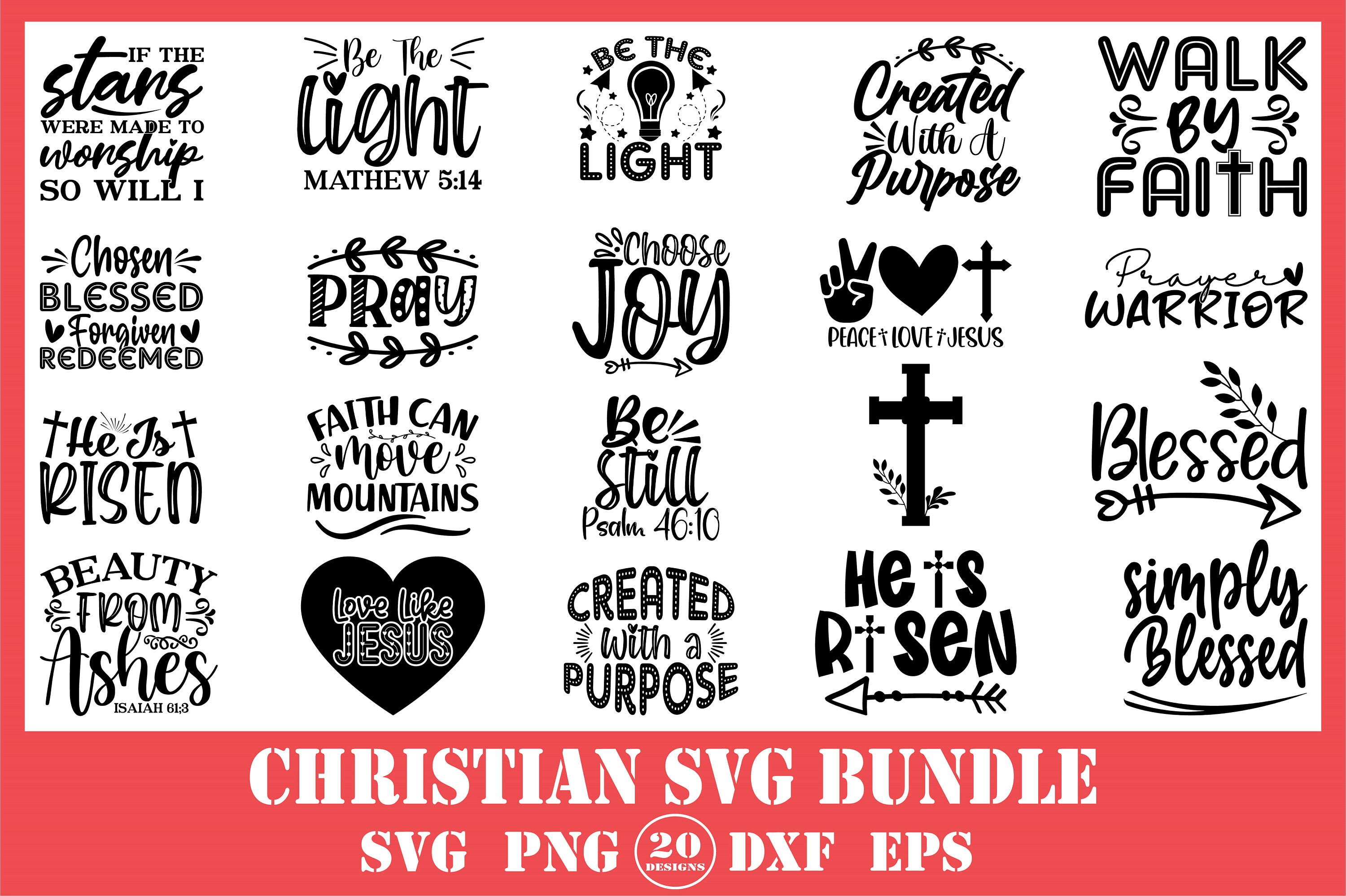 Christian Bundle Svg Religious Svg Christian Quote Bundle Bible Verse ...