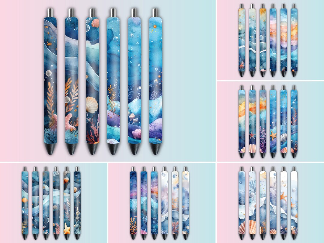 35+ Whimsical Underwater Pen Wraps, Pen Wrap Bundle, Pen Wrap ...