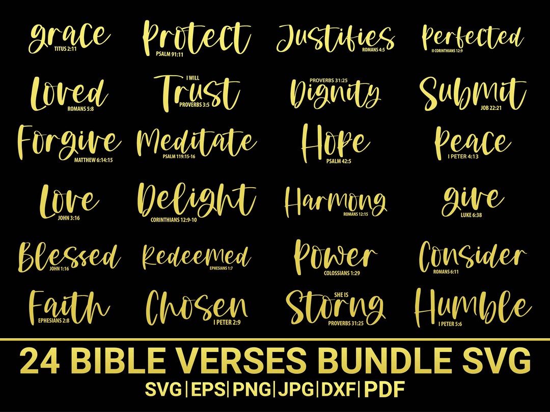 Christian Svg Bundle, Bible Verses Bundle SVG, Religious Svg, Scripture ...