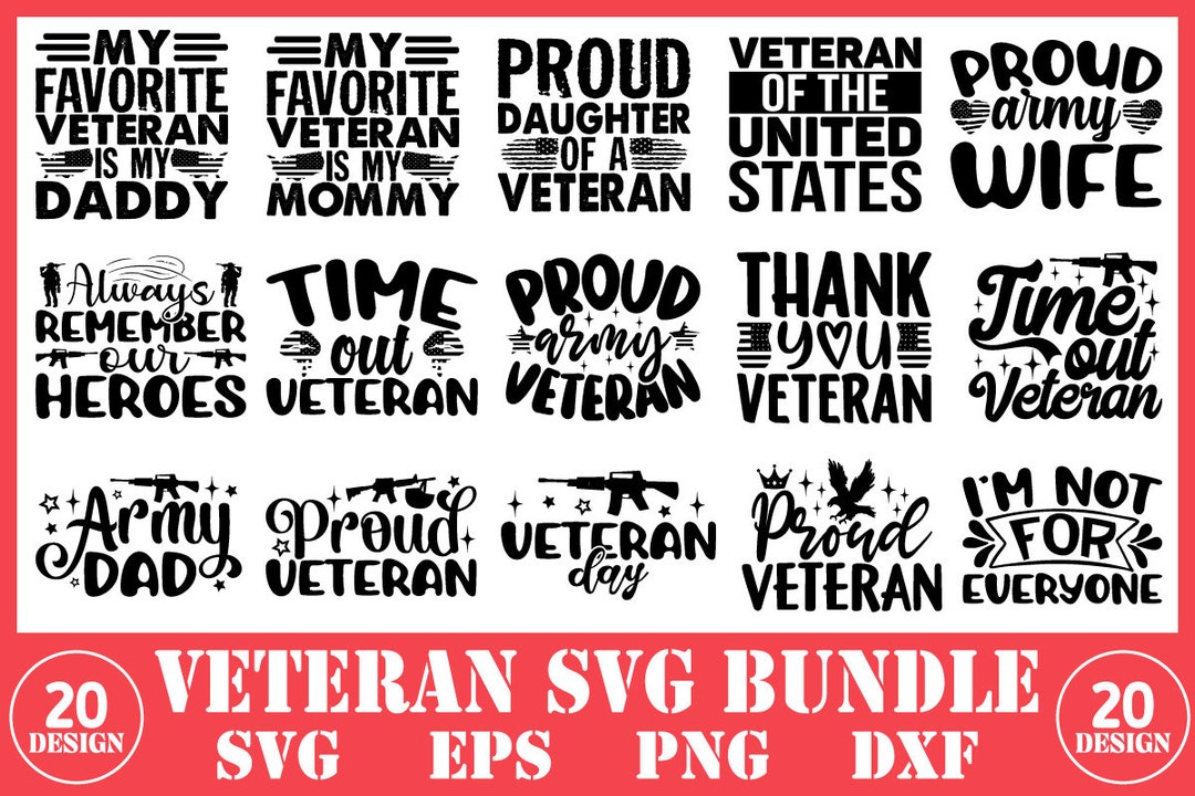 Veteran Svg Bundle, Military Svg Bundle, Patriotic Svg, Army Veteran ...