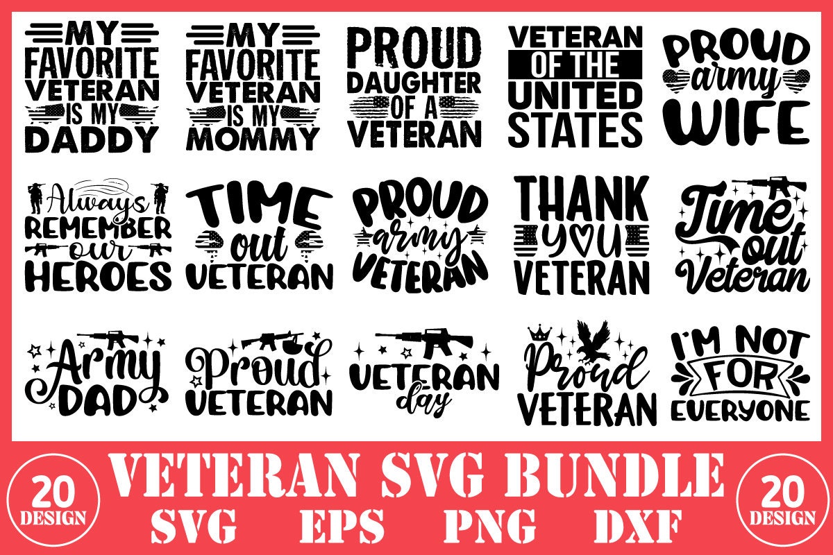 Veteran Svg Bundle, Military Svg Bundle, Patriotic Svg, Army Veteran ...