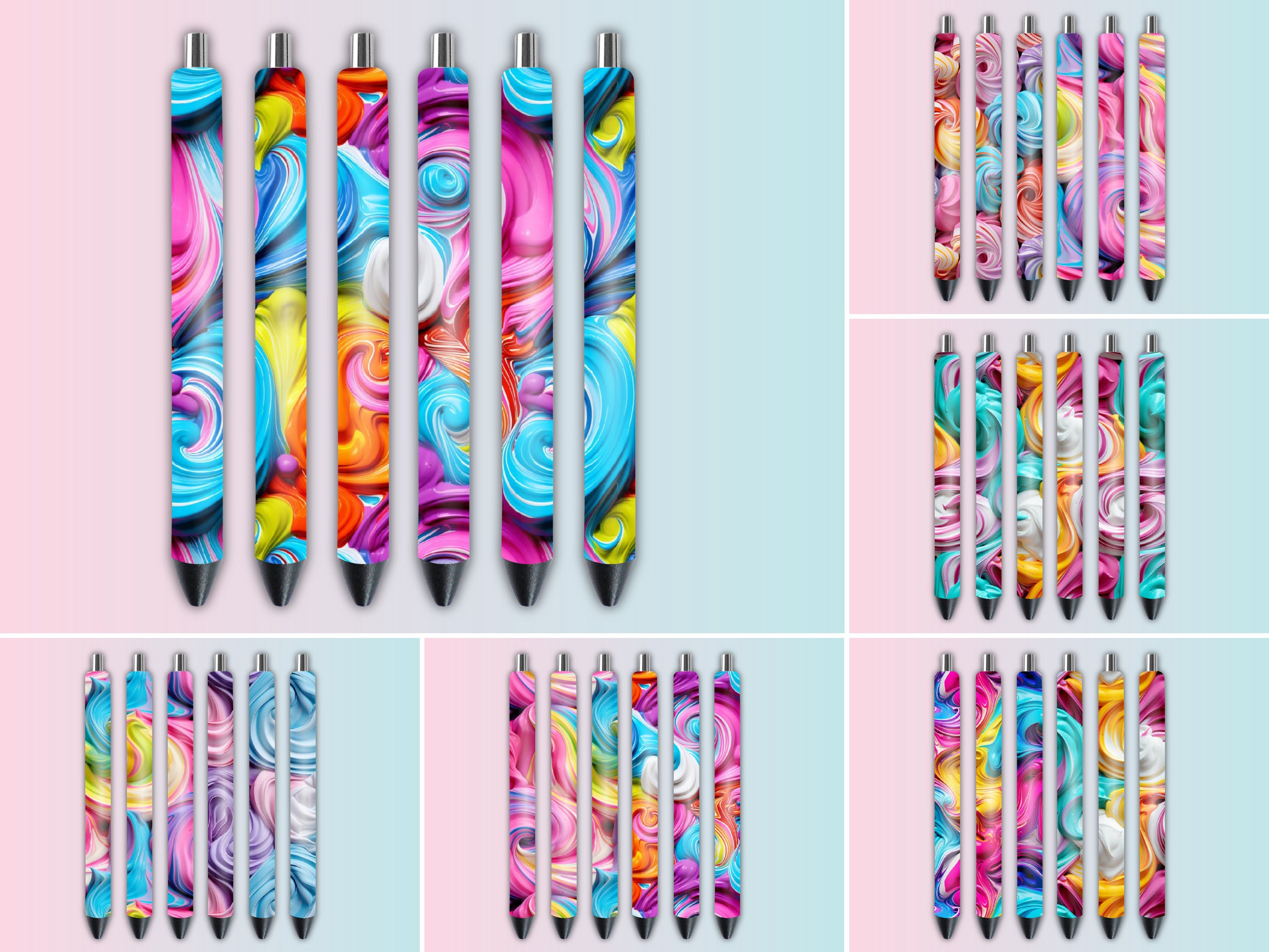 35 Frosting Seamless Patterns Pen Wrap Bundle, Pen Wrap Sublimation ...