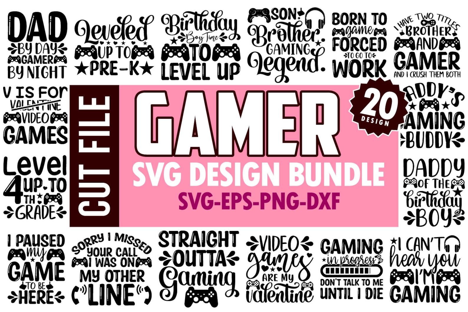 Gamer Svg, Gamer Svg Bundle, Gaming Svg Bundle, Gaming Svg, Game Pad ...