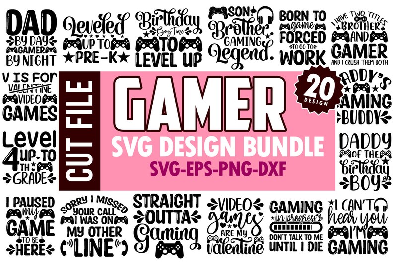 Gamer Svg, Gamer Svg Bundle, Gaming Svg Bundle, Gaming Svg, Game Pad ...