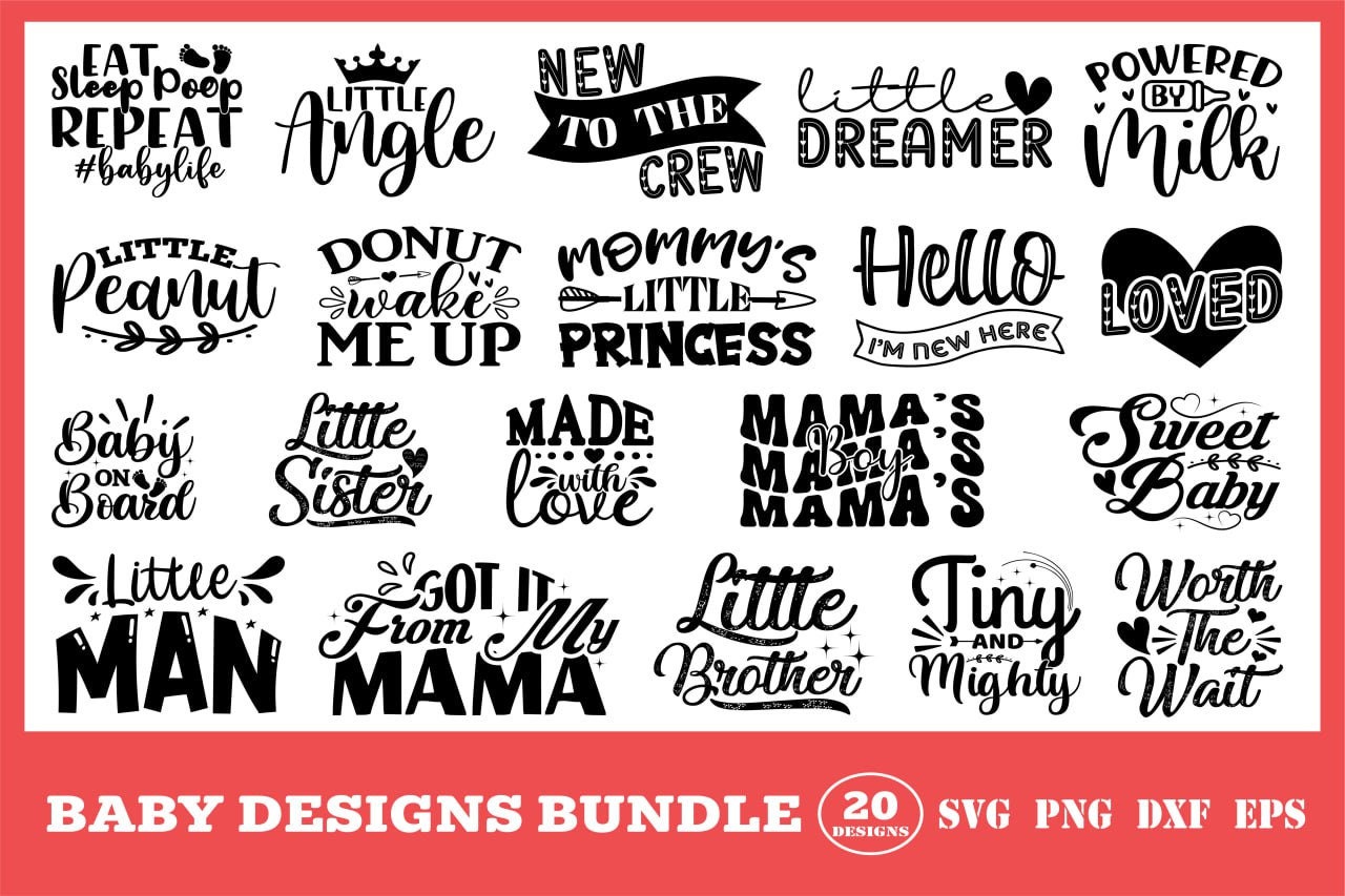 Baby Svg Bundle, Baby Svg for Onesies, Baby Svg Files, Baby Svg Girls ...