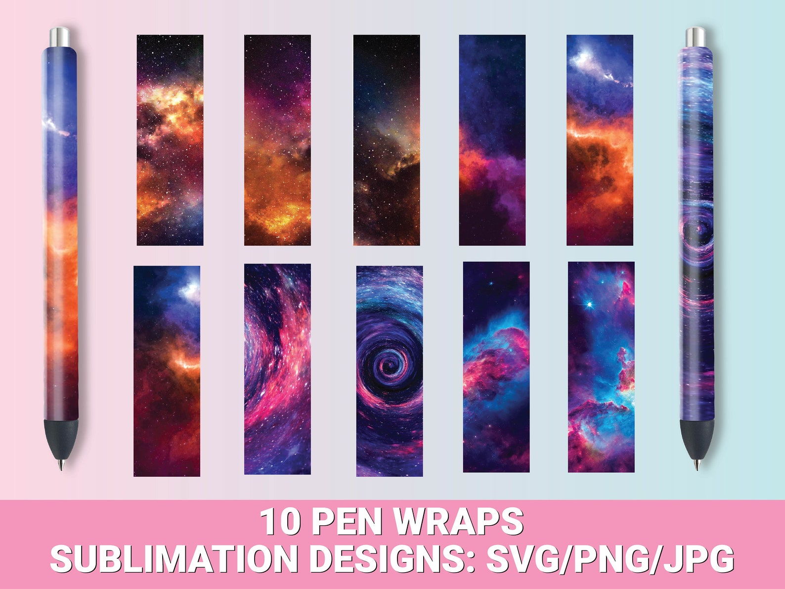 Pen Wraps Waterslides, Digital Download, Sublimation Design, Glitter ...