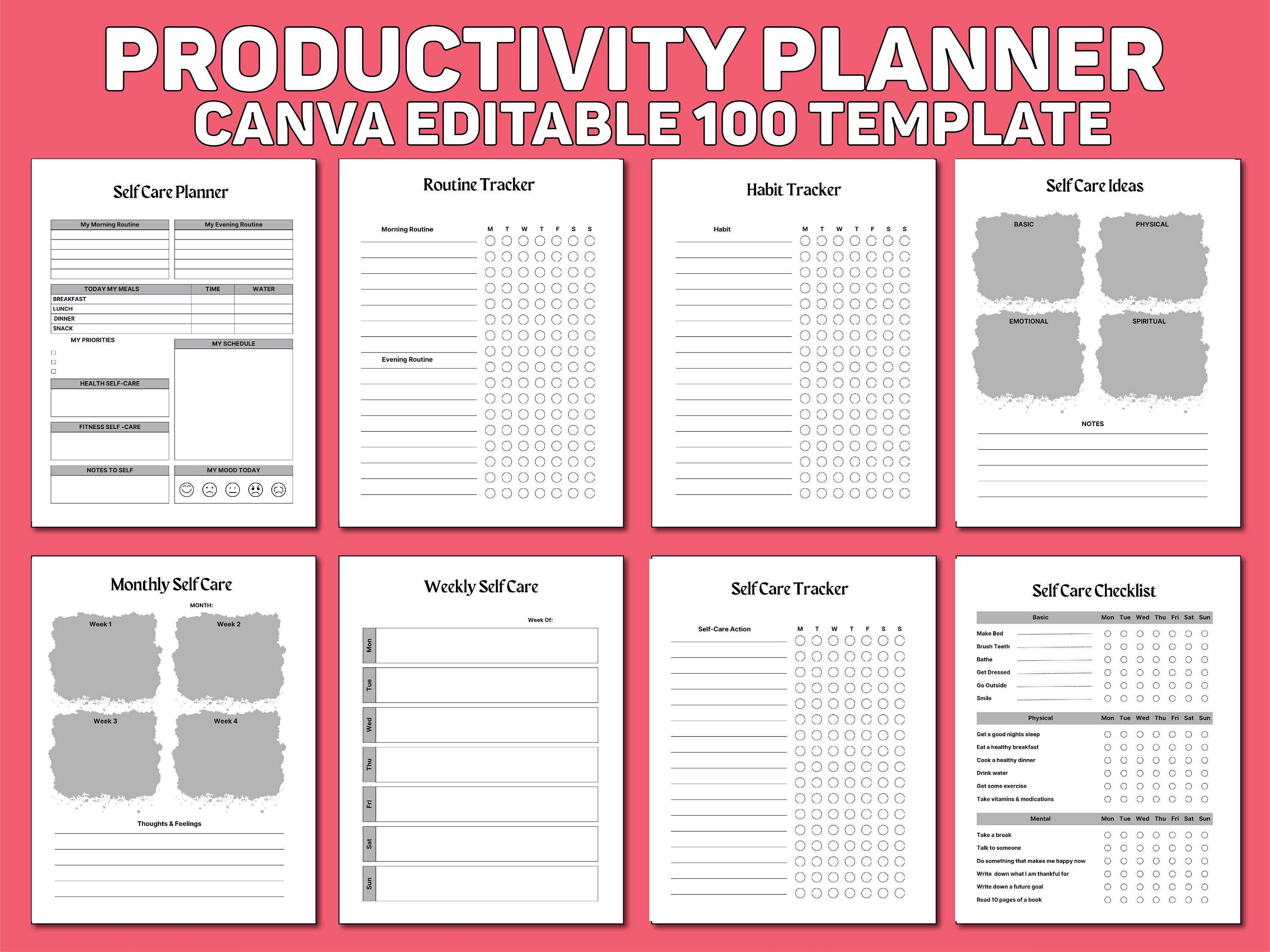Productivity Planner Printable Daily Productivity Pdf Ultimate Life ...