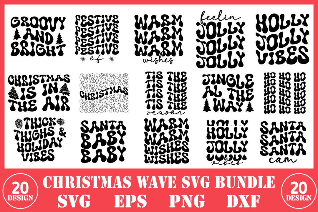 Wave Svg | Wave Cut Files for Silhouette | Holidays Svg | Christmas ...