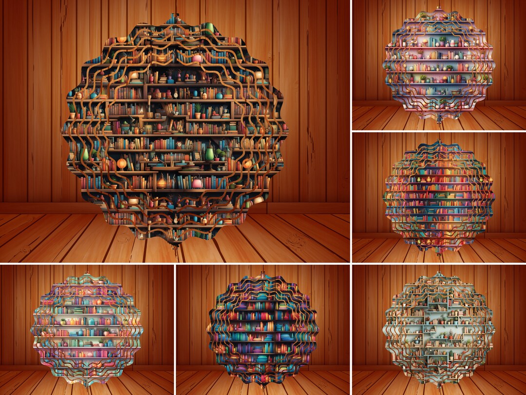 Modern Bookshelf Wind Spinner Wind Spinner PNG Wind Spinner Sublimation ...
