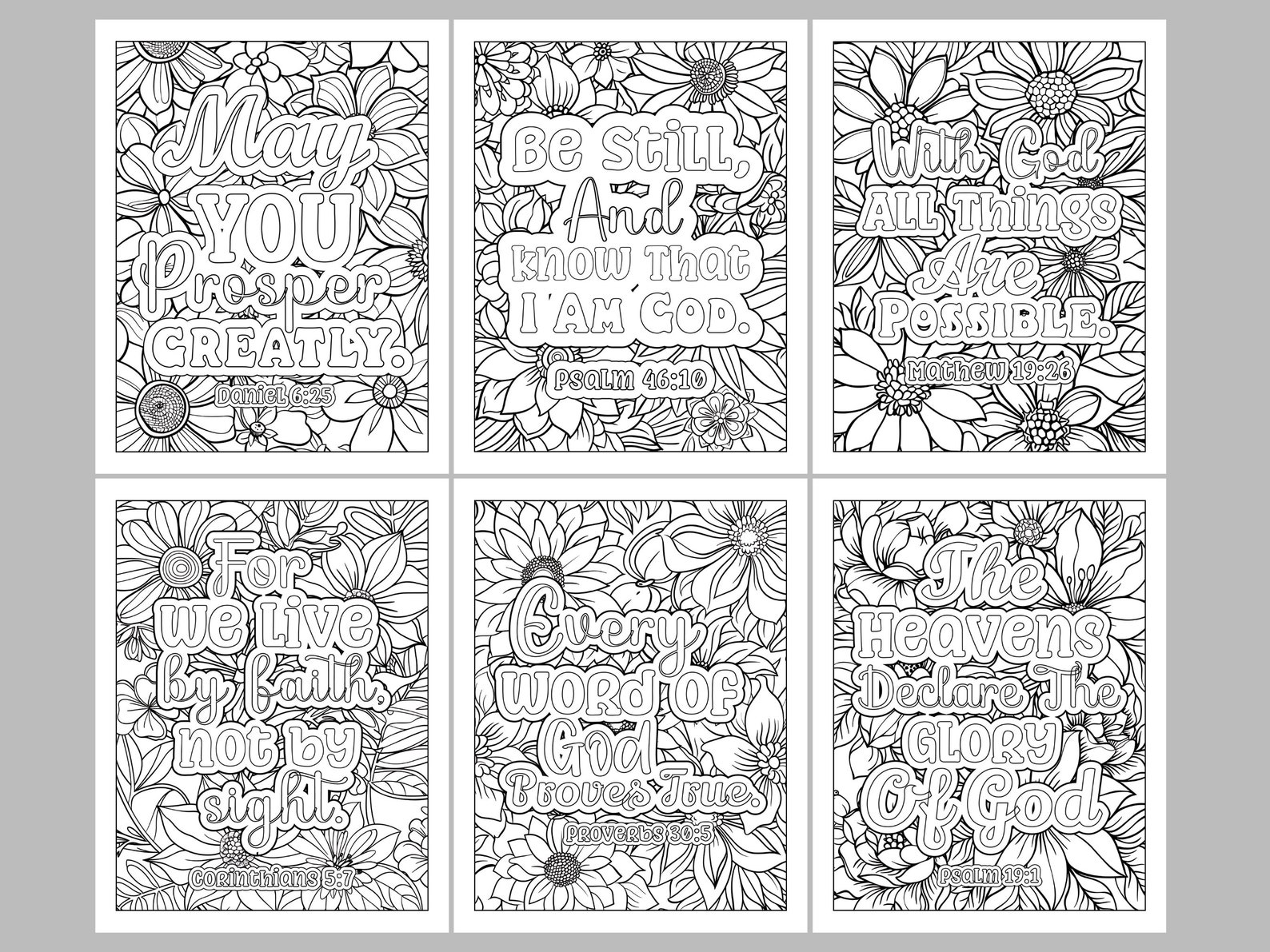 Scripture Coloring Pages, Faith Based Coloring Book, Bible Verse ...