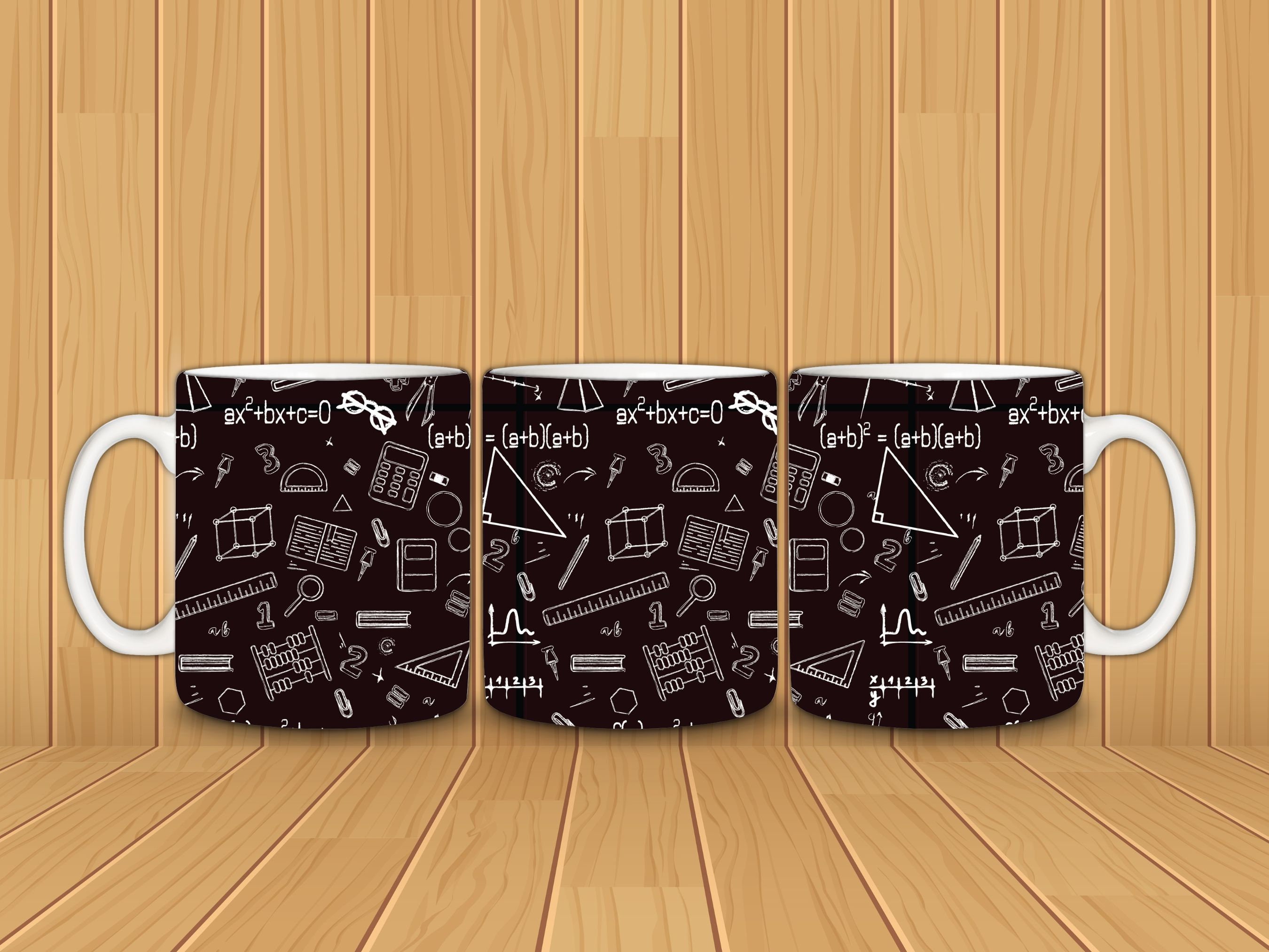 20 Math Sign Mug Wrap PNG Sublimation Design Bundle Coffee Cup Instant ...
