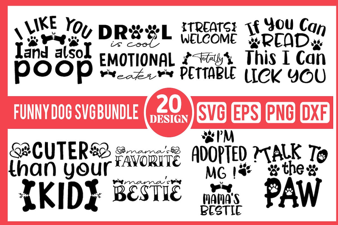 Dog Svg Bundle, Funny Dog Svg, Dog Bandana Svg, Funny Dog Quotes Svg ...