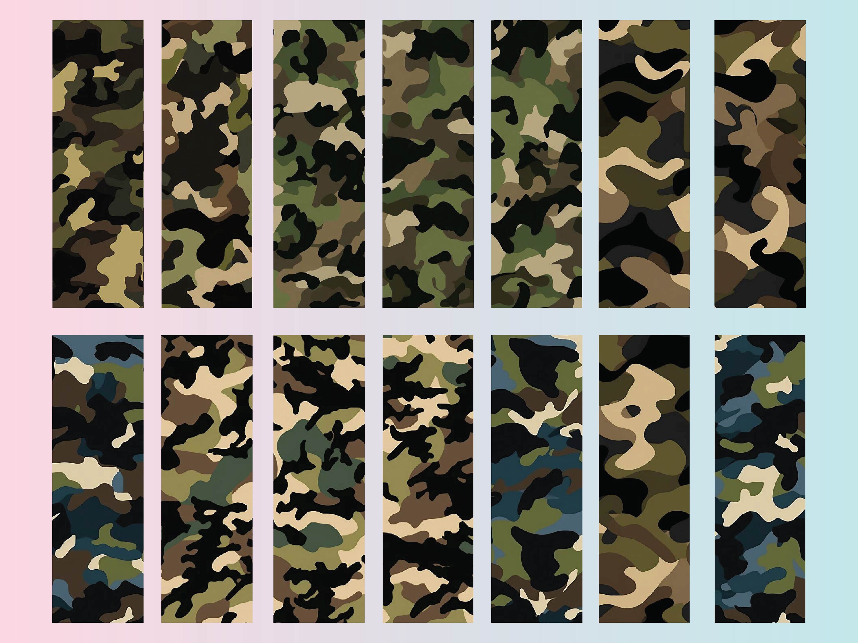 60 Military Camouflage Patterns PNG Pen Wrap Bundle, Pen Wrap ...