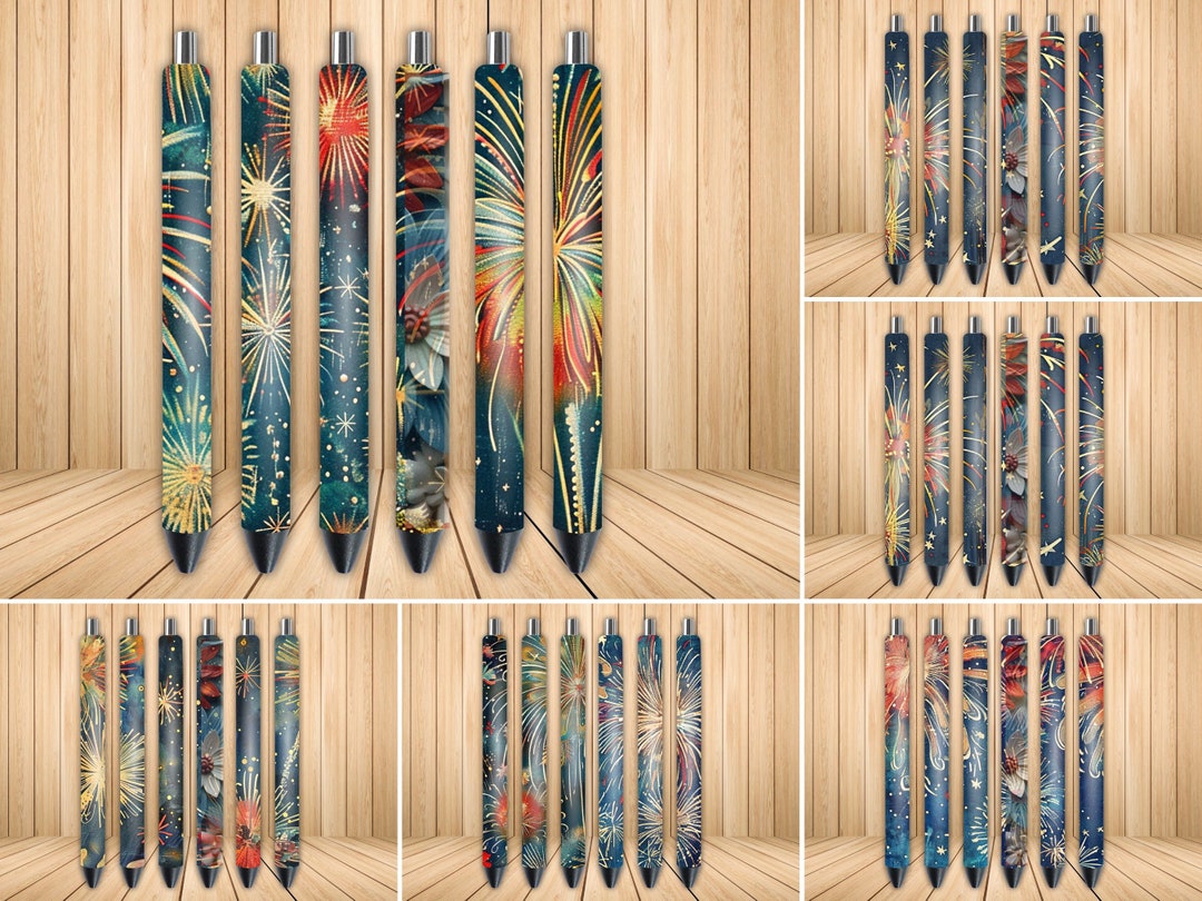 35 Patriotic Fireworks Pen Wraps Bundle, Pen Wrap Sublimation Designs ...