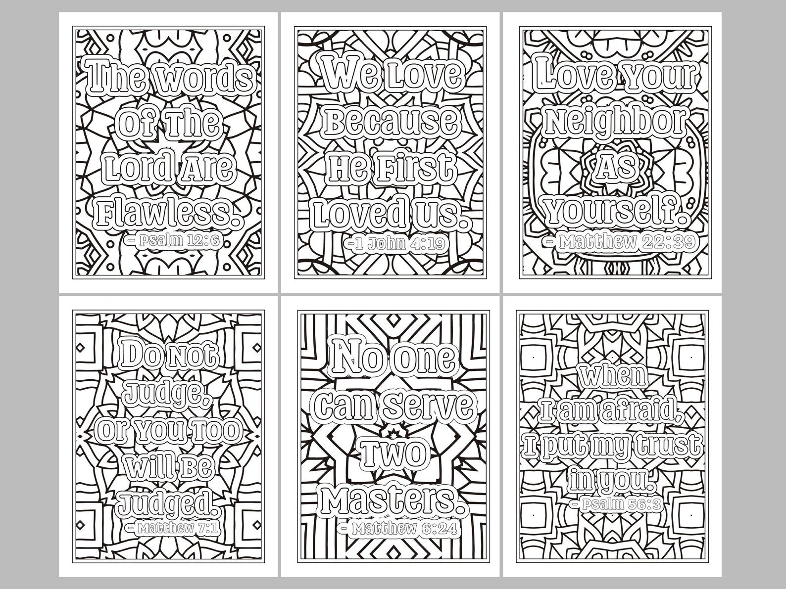 20+ Bible Verse Coloring Pages, Faith Based Coloring Book, Bible Verse ...