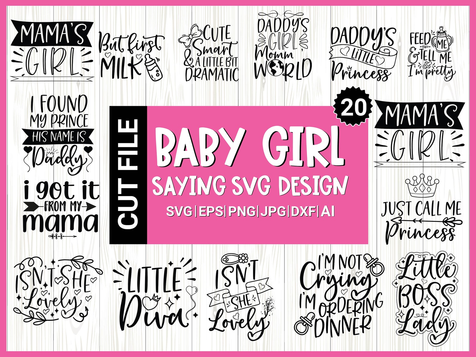 Baby Girl Svg Bundle, Baby Svg Bundle, Funny Baby Svg, Baby Newborn Svg ...