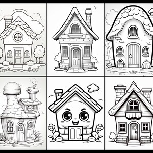 60+ Kawaii Tiny Houses Coloring Book, Coloring Pages & 8 Covers to ...