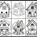 60 Kawaii Tiny Houses Coloring Book, Coloring Pages & 8 Covers to Relax ...