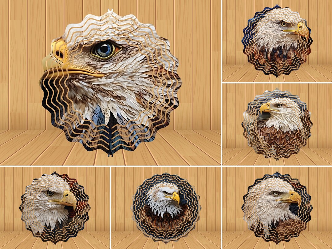 20+ 3D Eagle Macrame Wind Spinner Bundle, Wind Spinner PNG, Wind ...