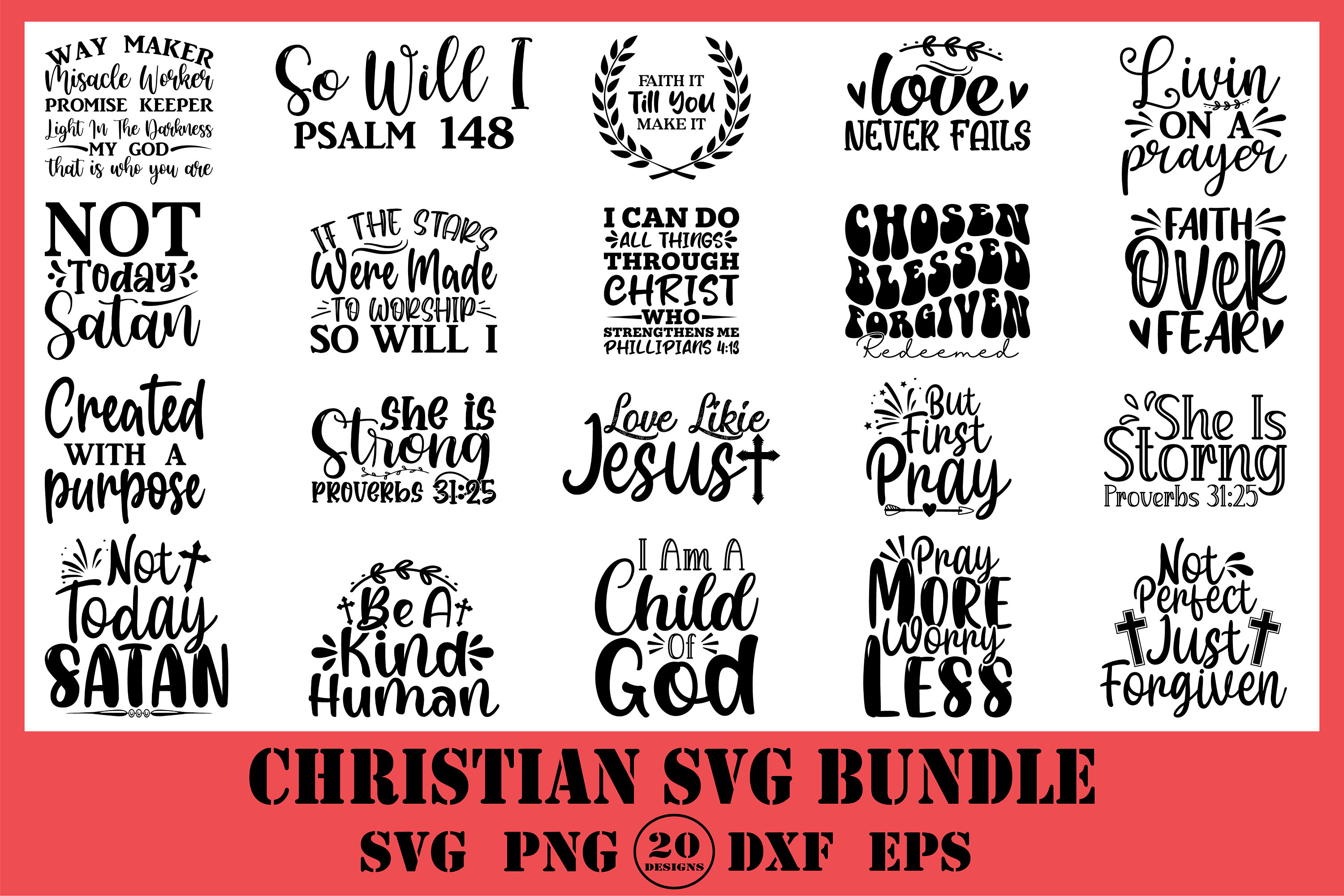 Christian Svg Bundle, Christian Svg, Bundle Christian Svg, Christian ...