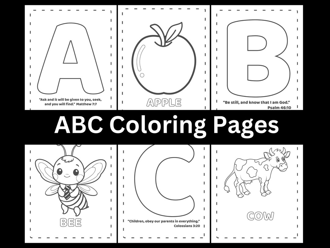 55 Pages ABC Baby Coloring Book, Baby's First ABC Book,bears Theme ...